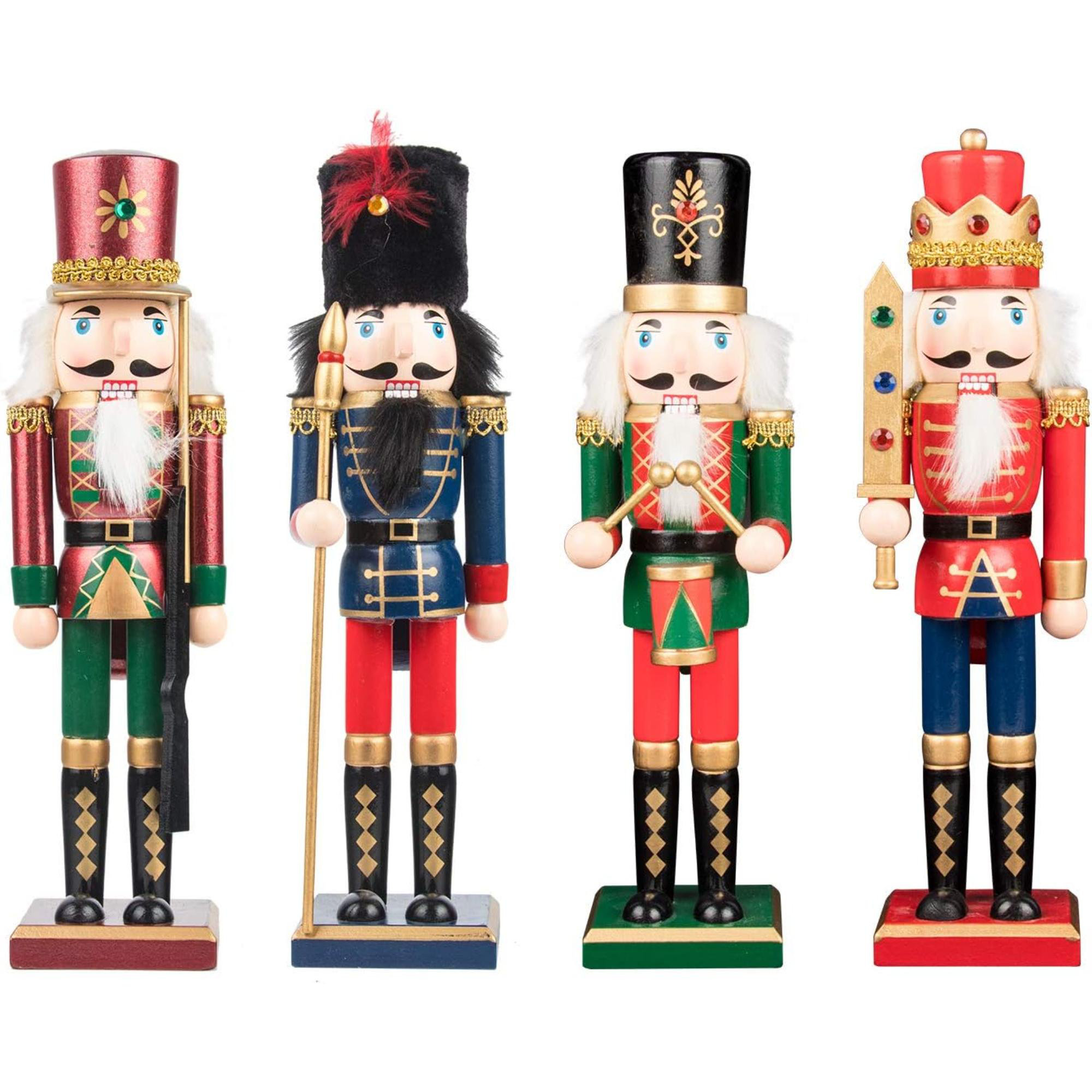 Astoria Grand Christmas Nutcracker Set Of 4 Wooden King And Soldier ...