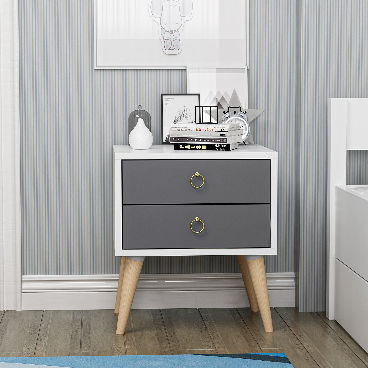 East Urban Home Fair 2 - Drawer Nightstand | Wayfair