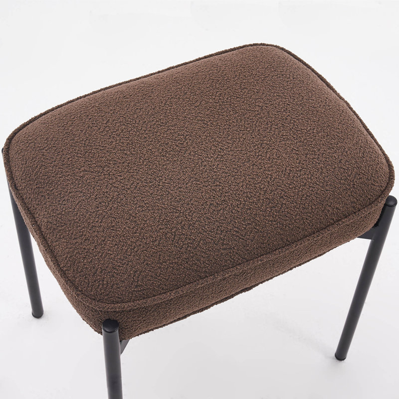 Ebern Designs Romere Vanity Stool Fabric Upholstered Accent Stool ...