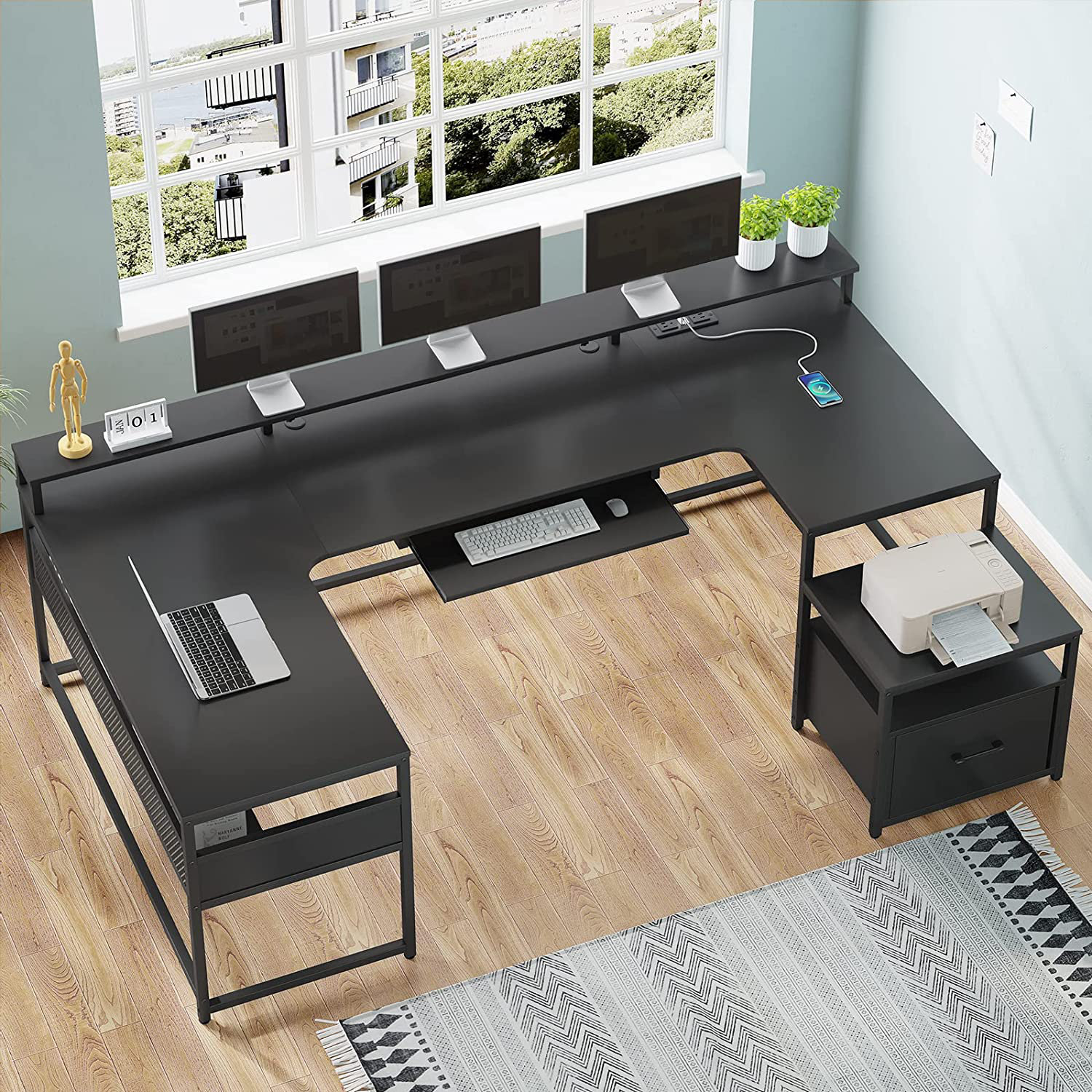 Trent Austin Design® Keon 77'' Desk & Reviews | Wayfair