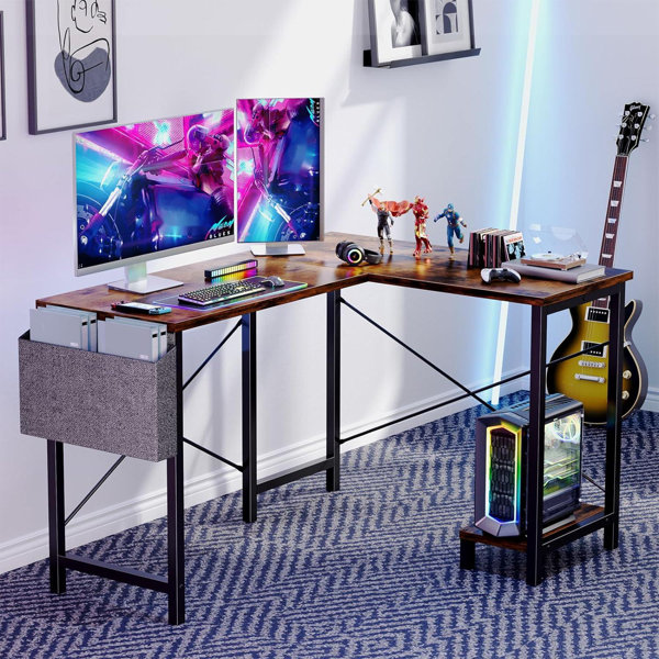 HomCom Rectangle 50'' L Modular Computer Table | Wayfair
