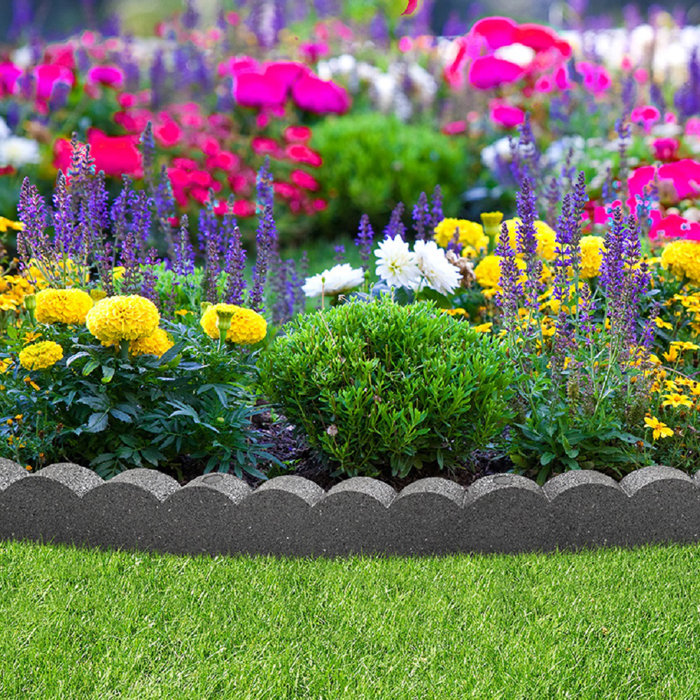 Dakota Fields Azuolas 9cm H x 119cm W Composite Lawn Edging | Wayfair.co.uk