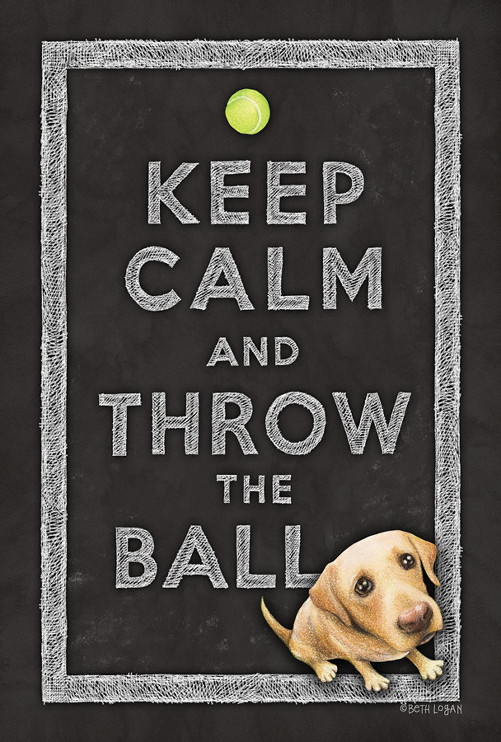 Toland Home Garden Keep Calm And Throw the Ball 2-Sided Polyester 40 x ...