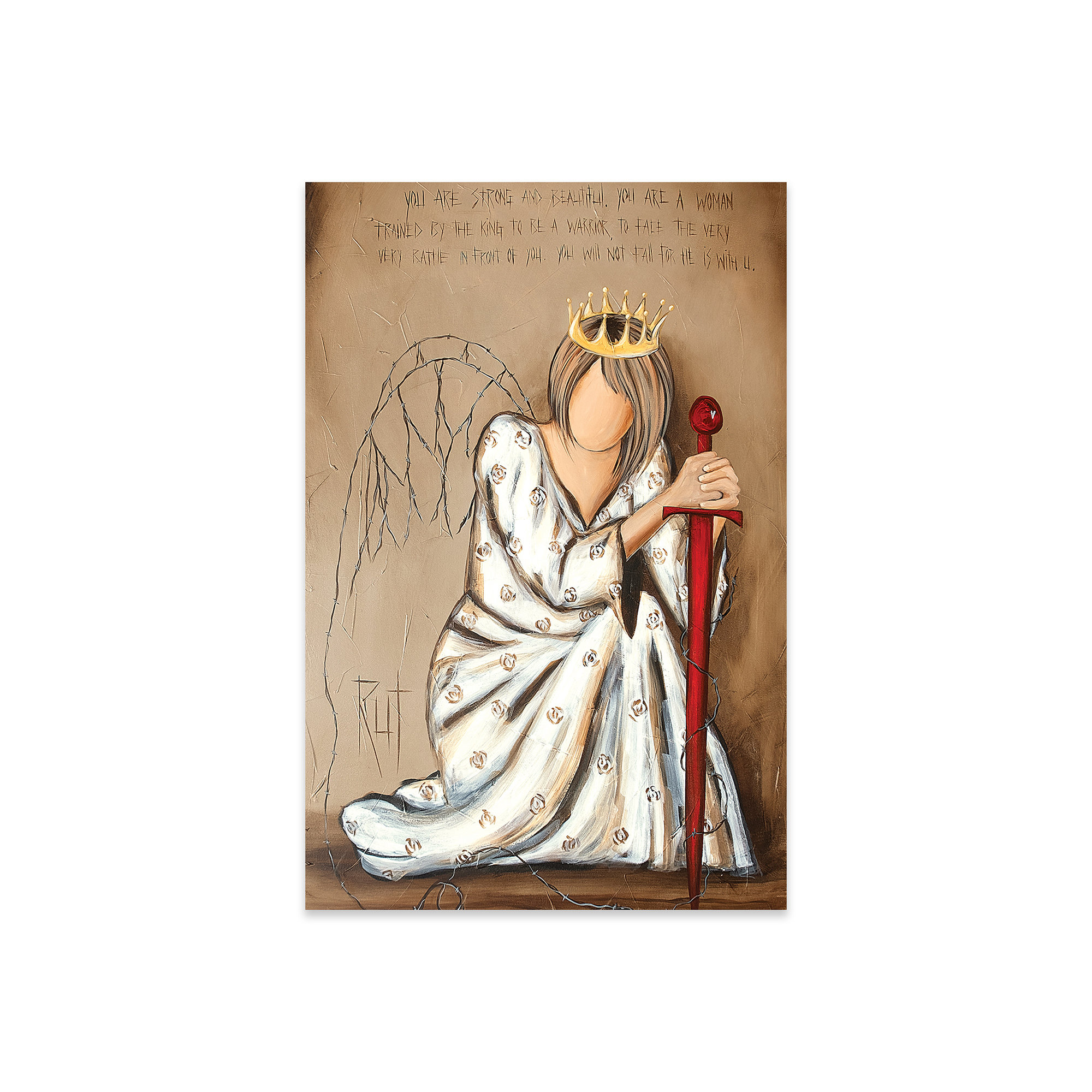 Trinx You Are Strong and Beautiful by Ruth's Angels - No Frame Painting ...