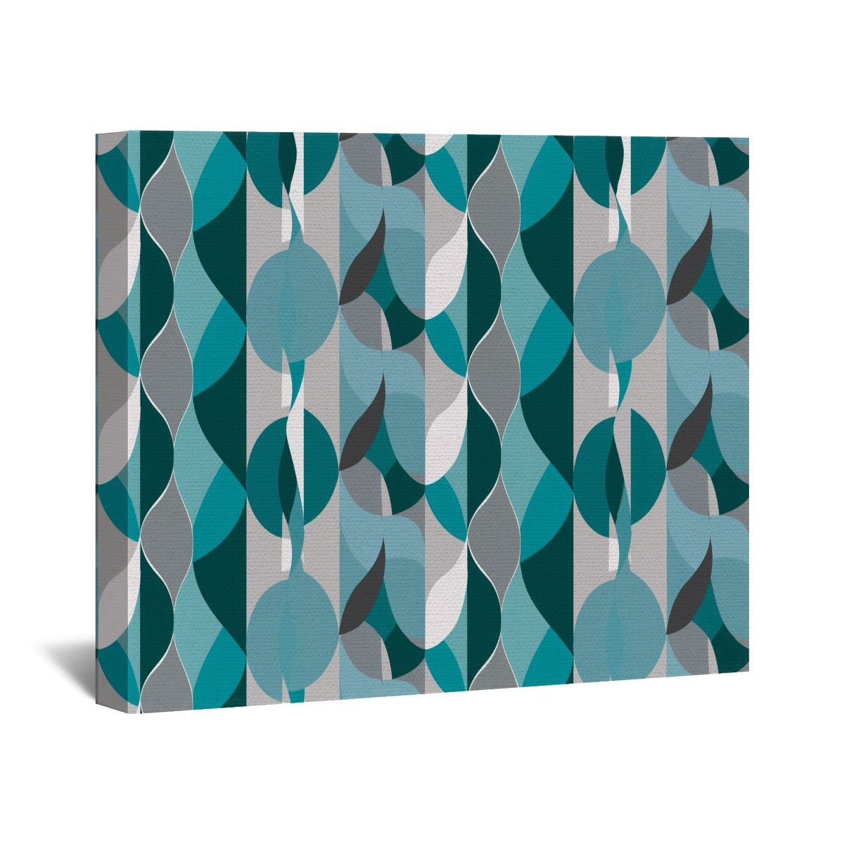 Ivy Bronx Abstract Teardrops Canvas Wrap - Cool Pattern Wall Decor ...