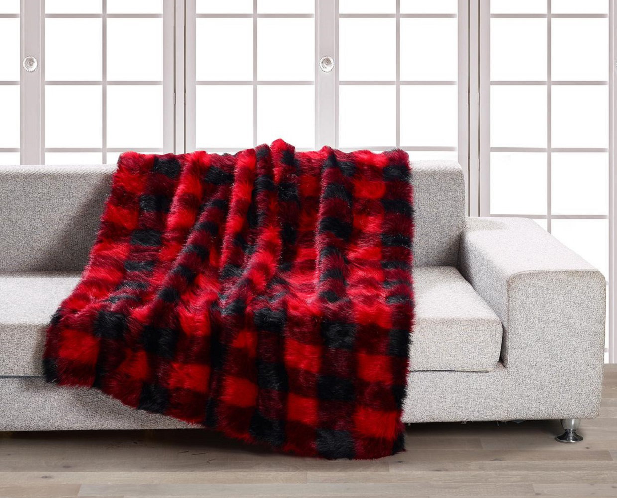 Ben and Jonah Faux Fur Throw | Wayfair