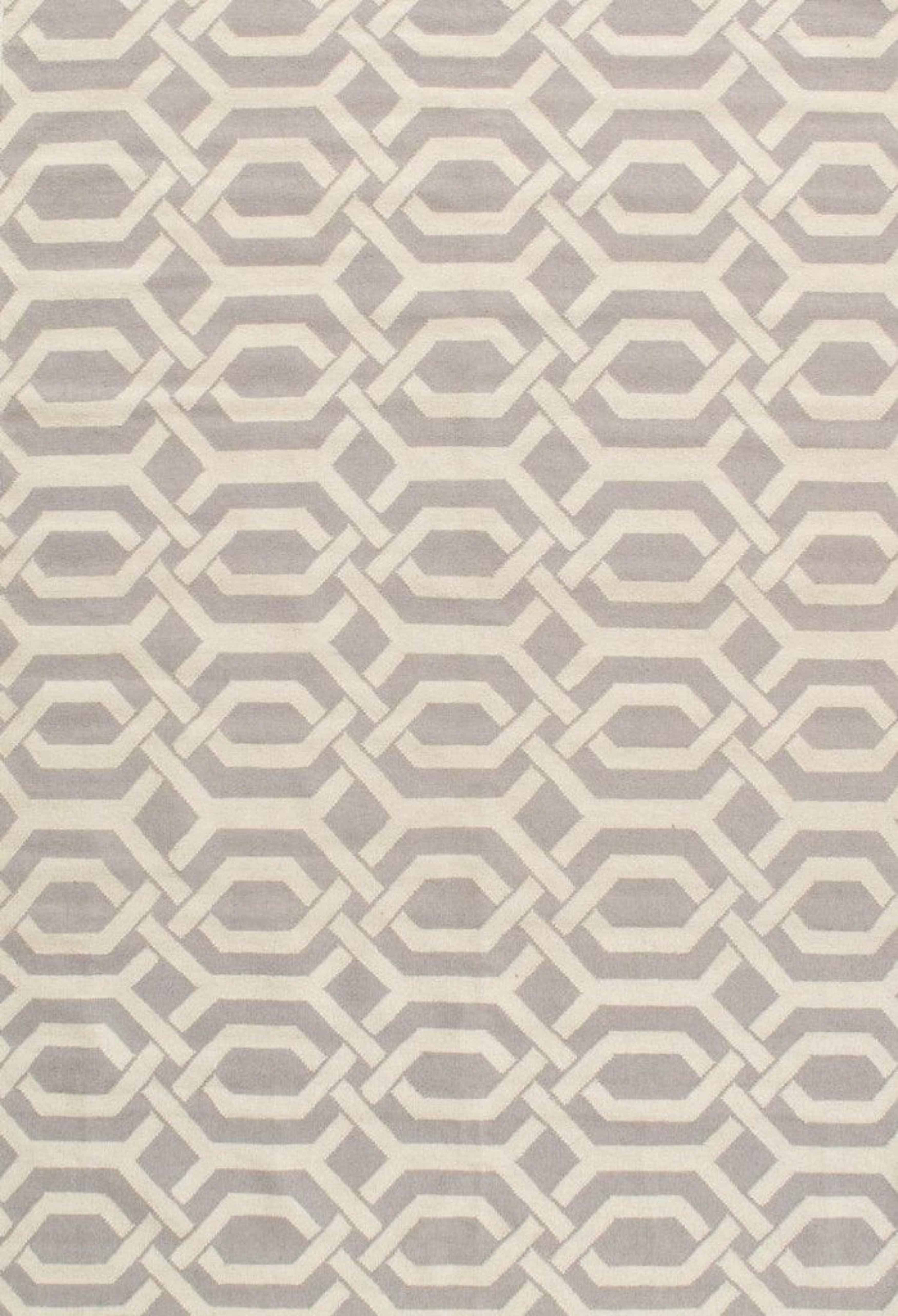 Isabelline Geometric Handmade Rectangle 5'9" x 8'9" Wool/Cotton Area ...