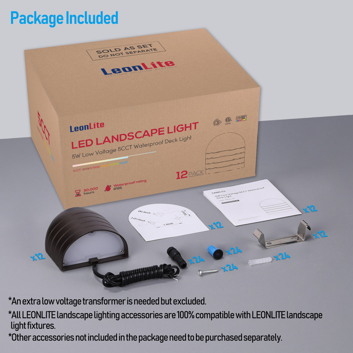 LEDVANS Low Voltage LED Deck Lights, Landscape Poolside Fence Lights ...