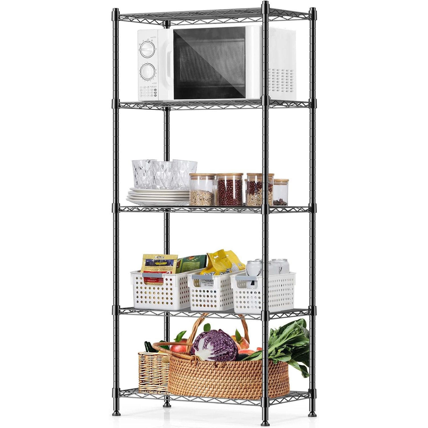 Rebrilliant 5 Tier Shelves for Storage Shelving Units and Storage Heavy ...