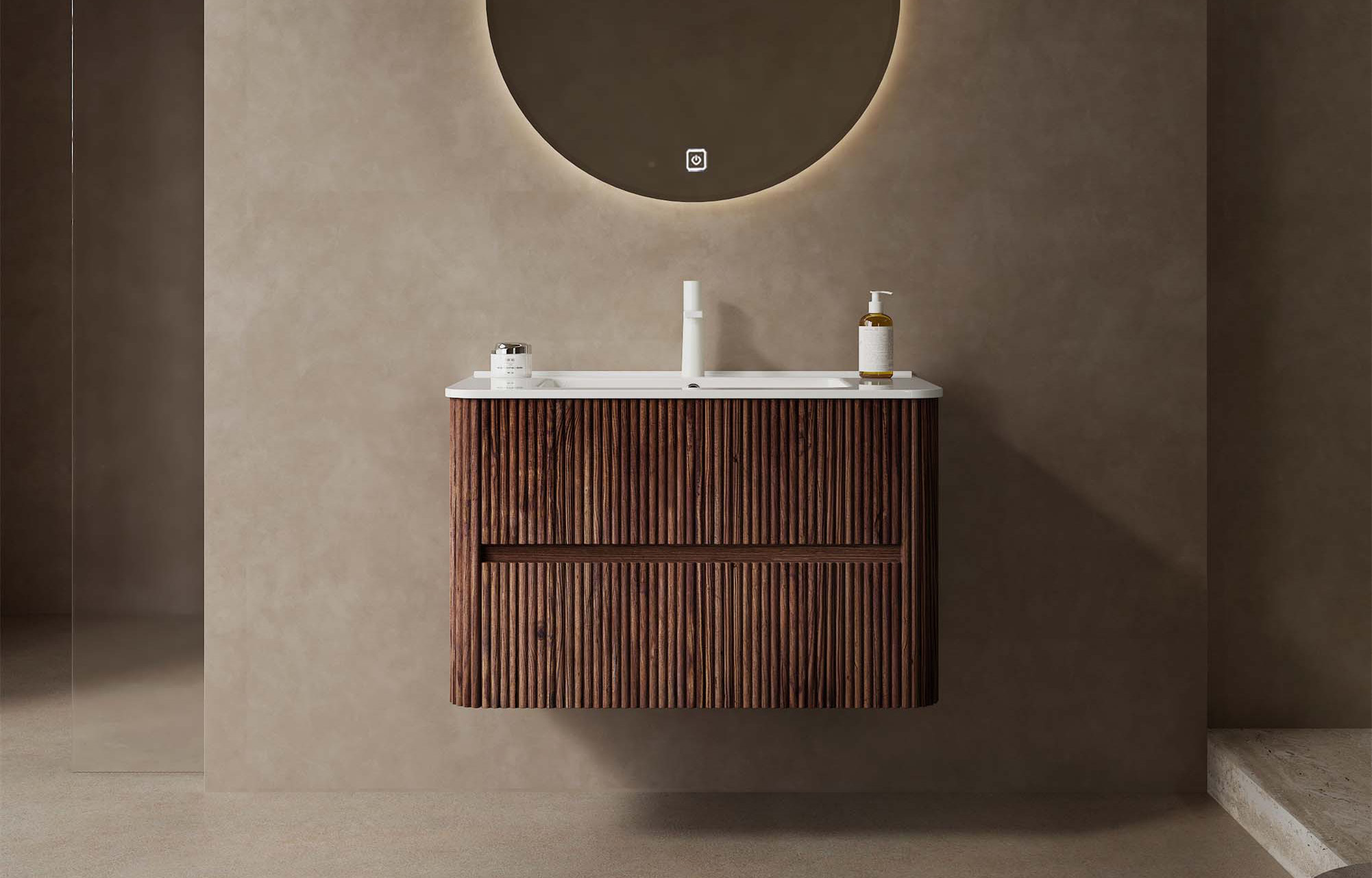 Loon Peak® Ishmal Bathroom Vanity With Sink, Modern Wall-Mounted ...