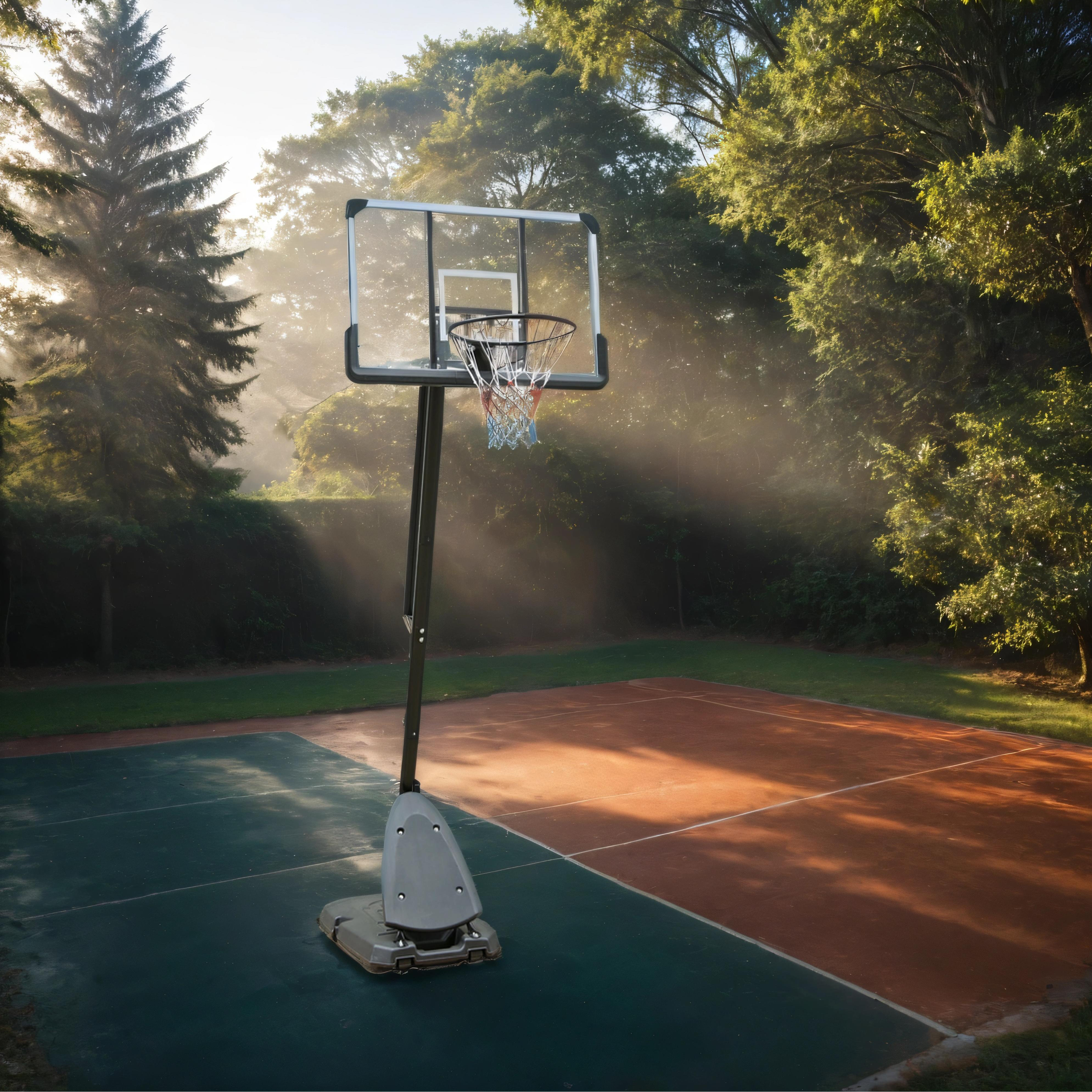 SINOFURN Height Adjustable Basketball Hoop, 7.5 to 10ft Adjustable ...
