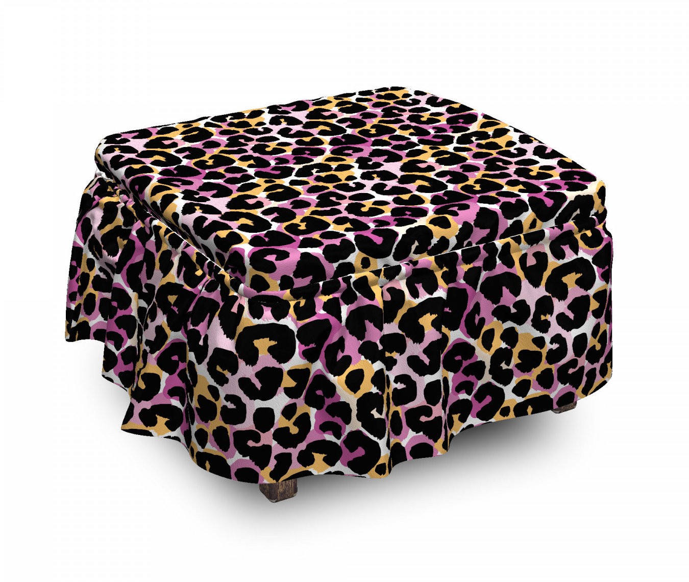 East Urban Home Leopard Print Wild Exotic Animal 2 Piece Box Cushion ...