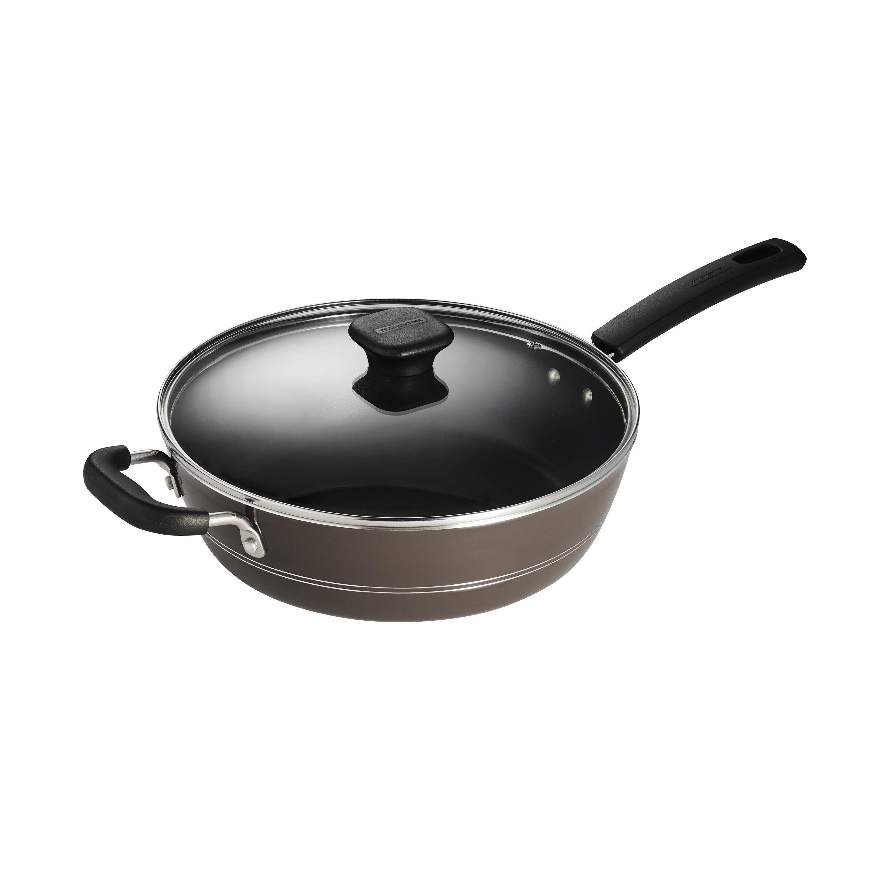 Tramontina Sicilia 4.5 qt. Non-Stick Aluminum Saute Pan with Lid | Wayfair