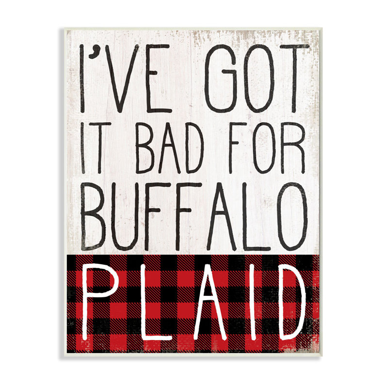 Millwood Pines " Bad For Buffalo Plaid Funny Seasonal Autumn Fall Word ...