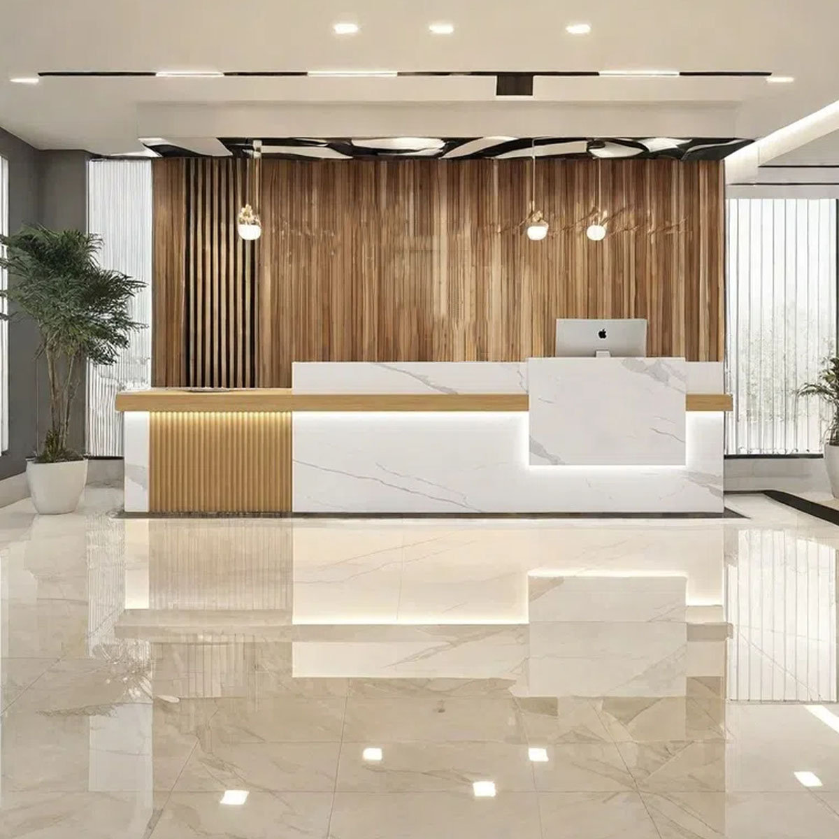 OX Art Reception Desk Style Front Desk, Checkout Counter & Computer ...