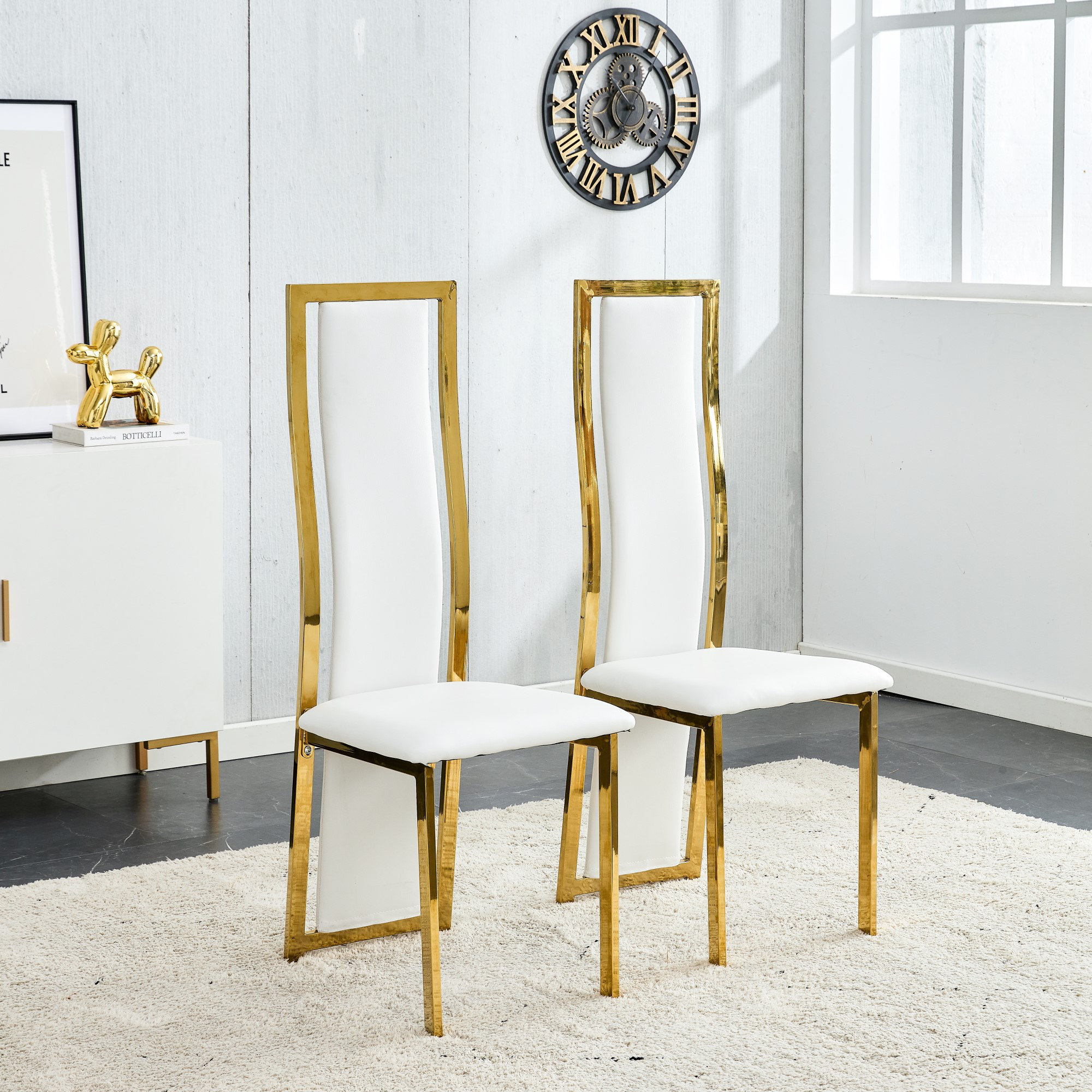 Mercer41 Luxury Velvet Upholstered Dining Chairs - Modern Design ...