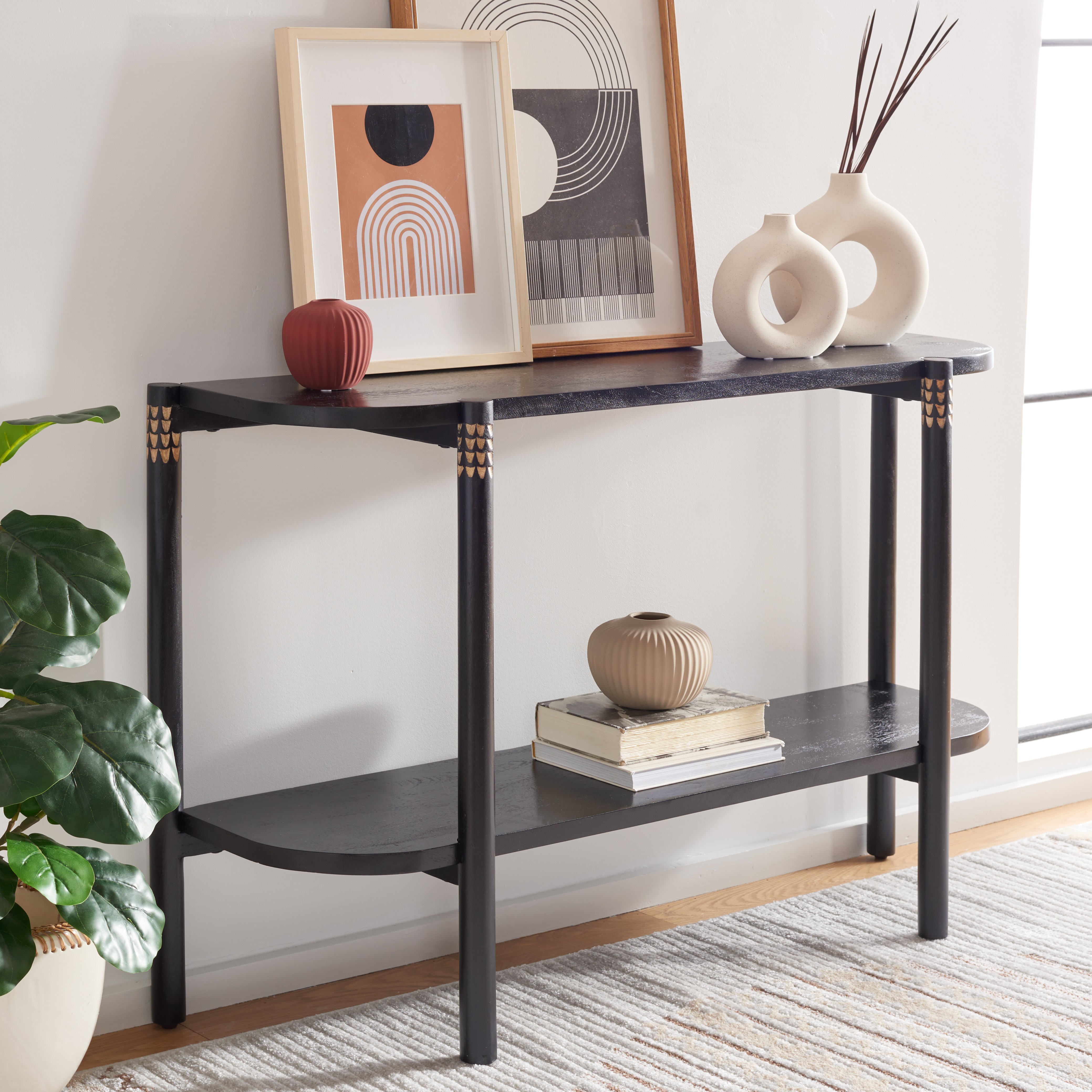 Ebern Designs Othniel 47.2" Solid Wood Console Table & Reviews | Wayfair