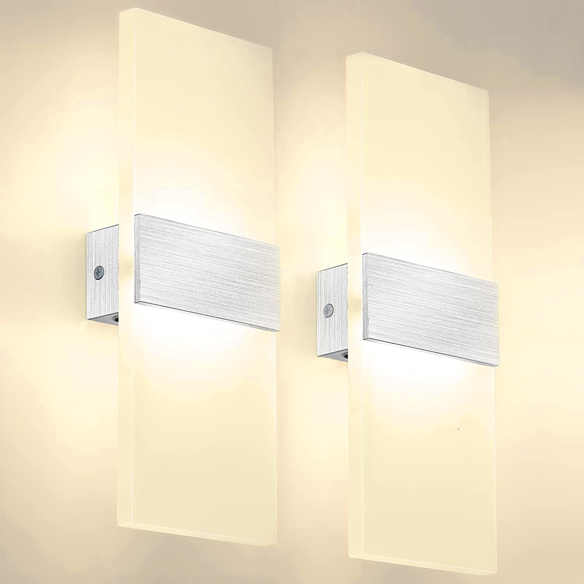 Orren Ellis Anker 2 - Light LED Plug-in Brush Aluminum Wallchiere ...