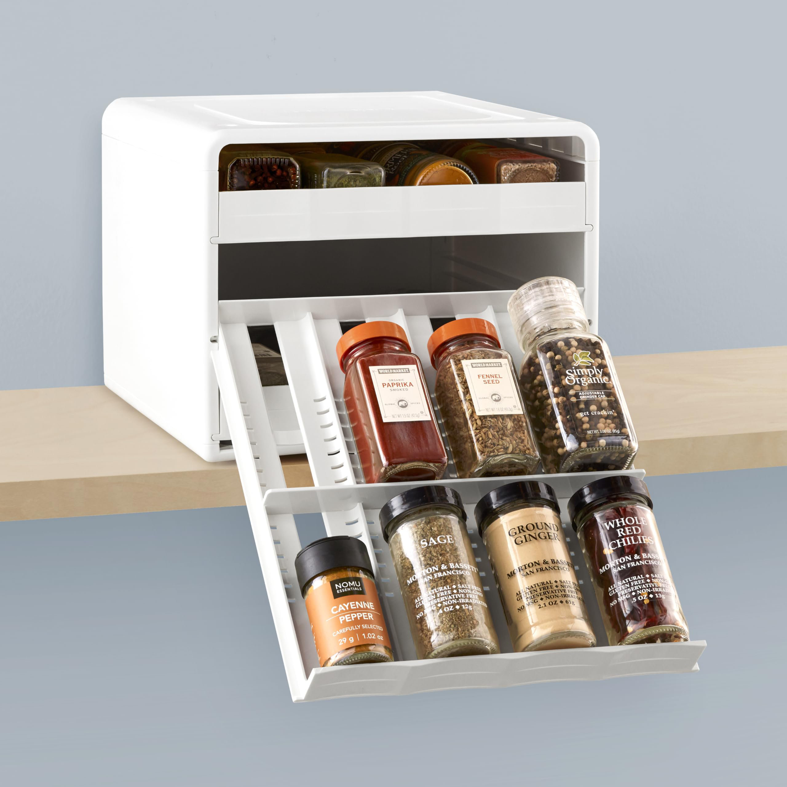 Latitude Run® Spicestack Adjustable Spice Rack Organizer, Pull-Down 24 ...