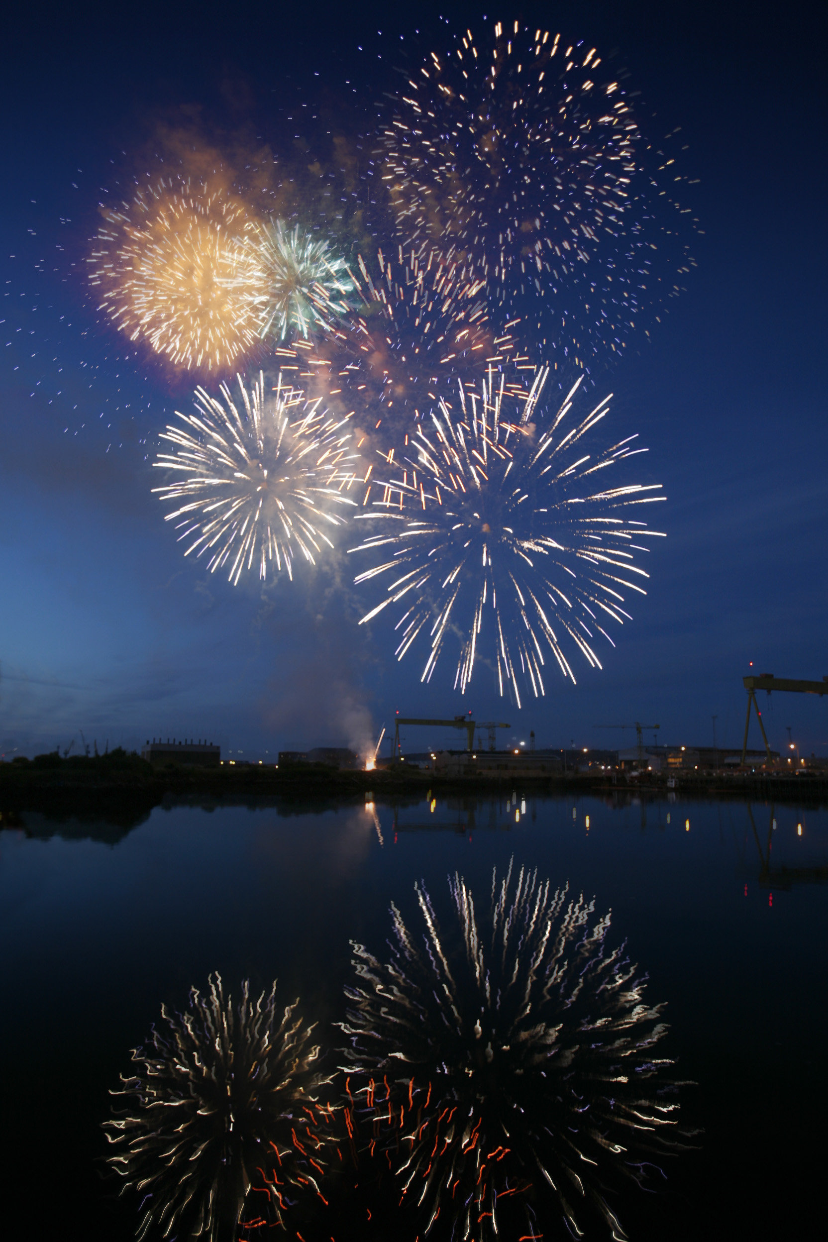 Ebern Designs Fireworks in Abercorn Basin by Robertmayne - Wrapped ...