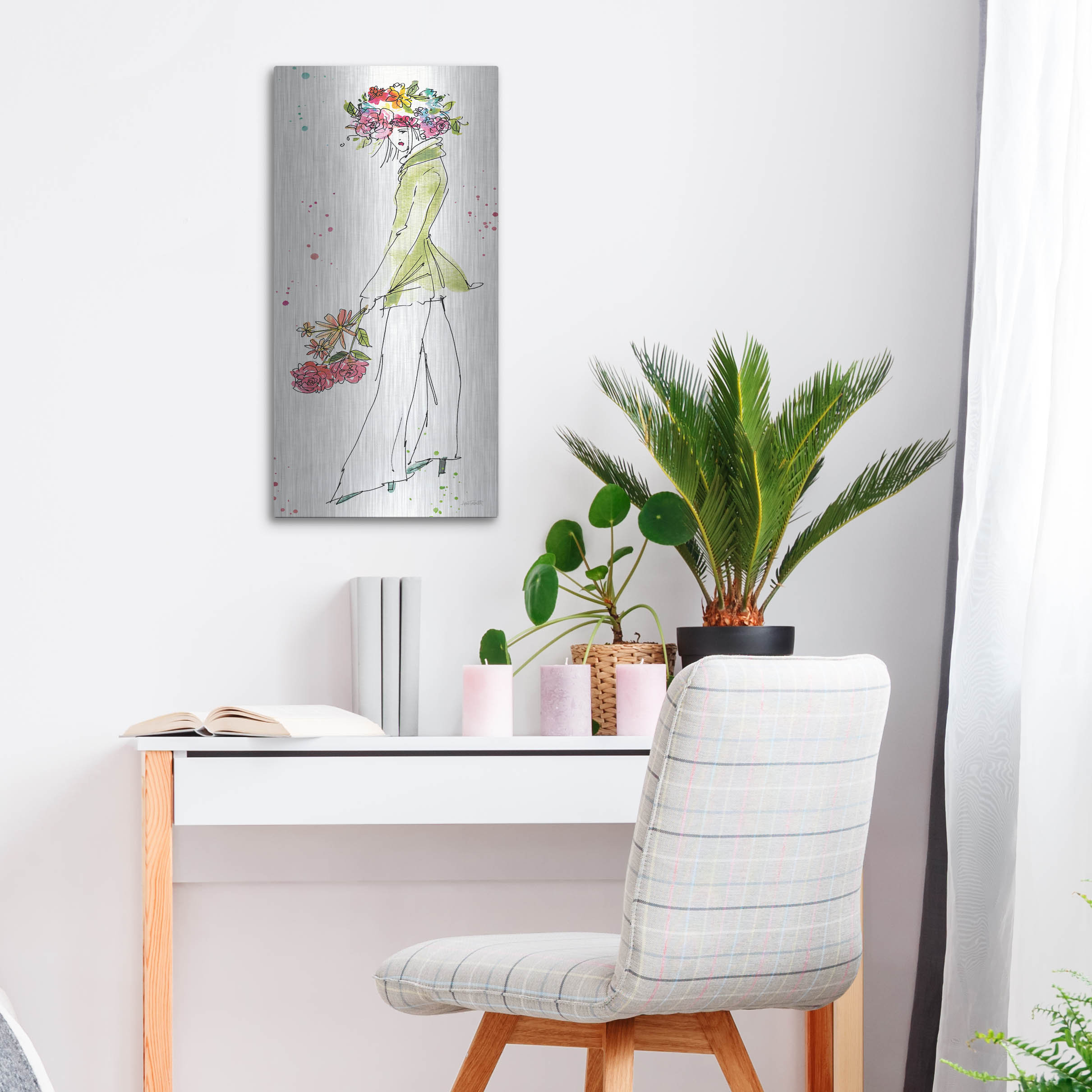 House of Hampton® 'Floral Figures VII' by Anne Tavoletti, Metal Wall ...