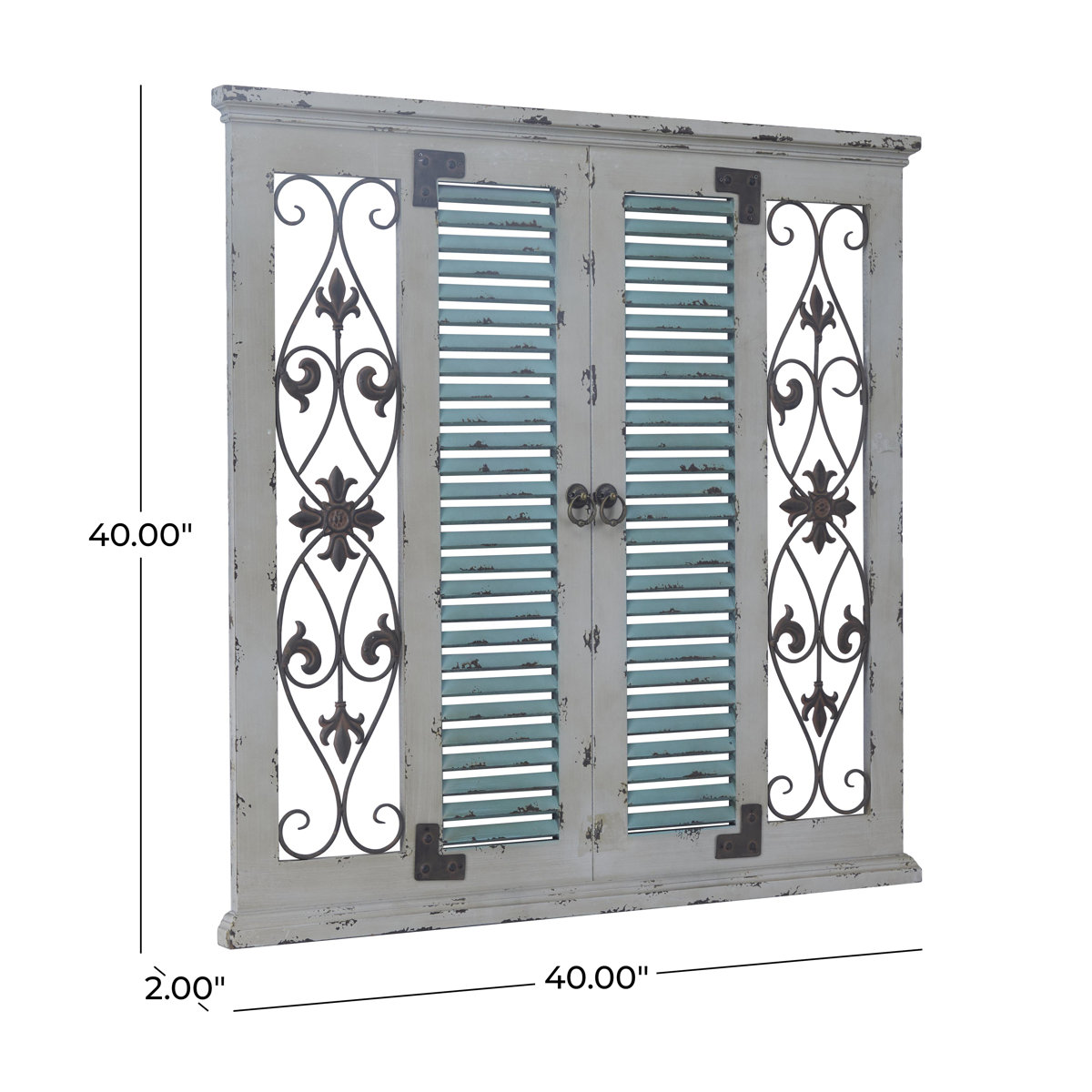 Laurel Foundry Modern Farmhouse® Alvardo Beige Wooden Scroll Window ...