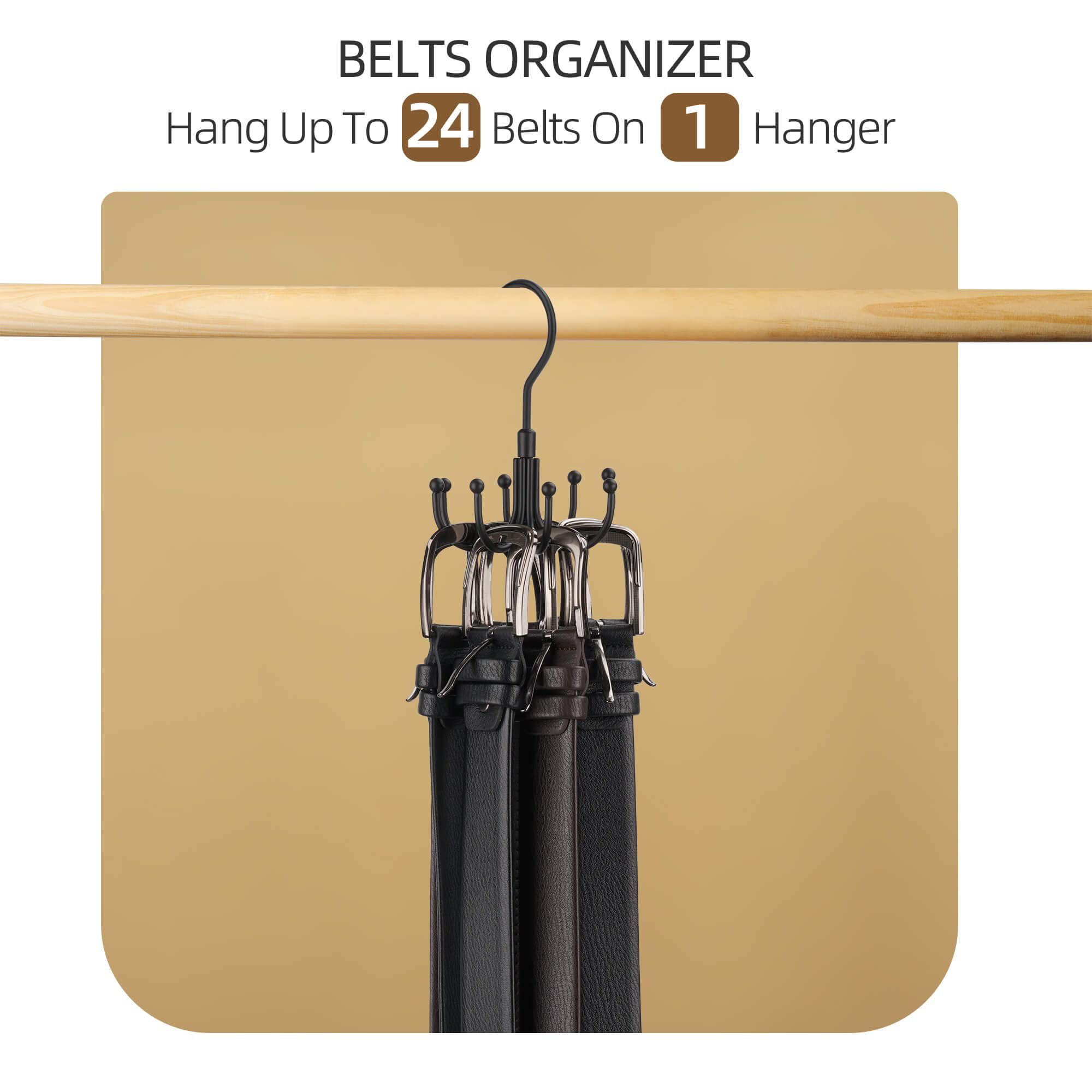 Rebrilliant Rotating Closet Accessory Organizer With Shelves, 4-Pack ...