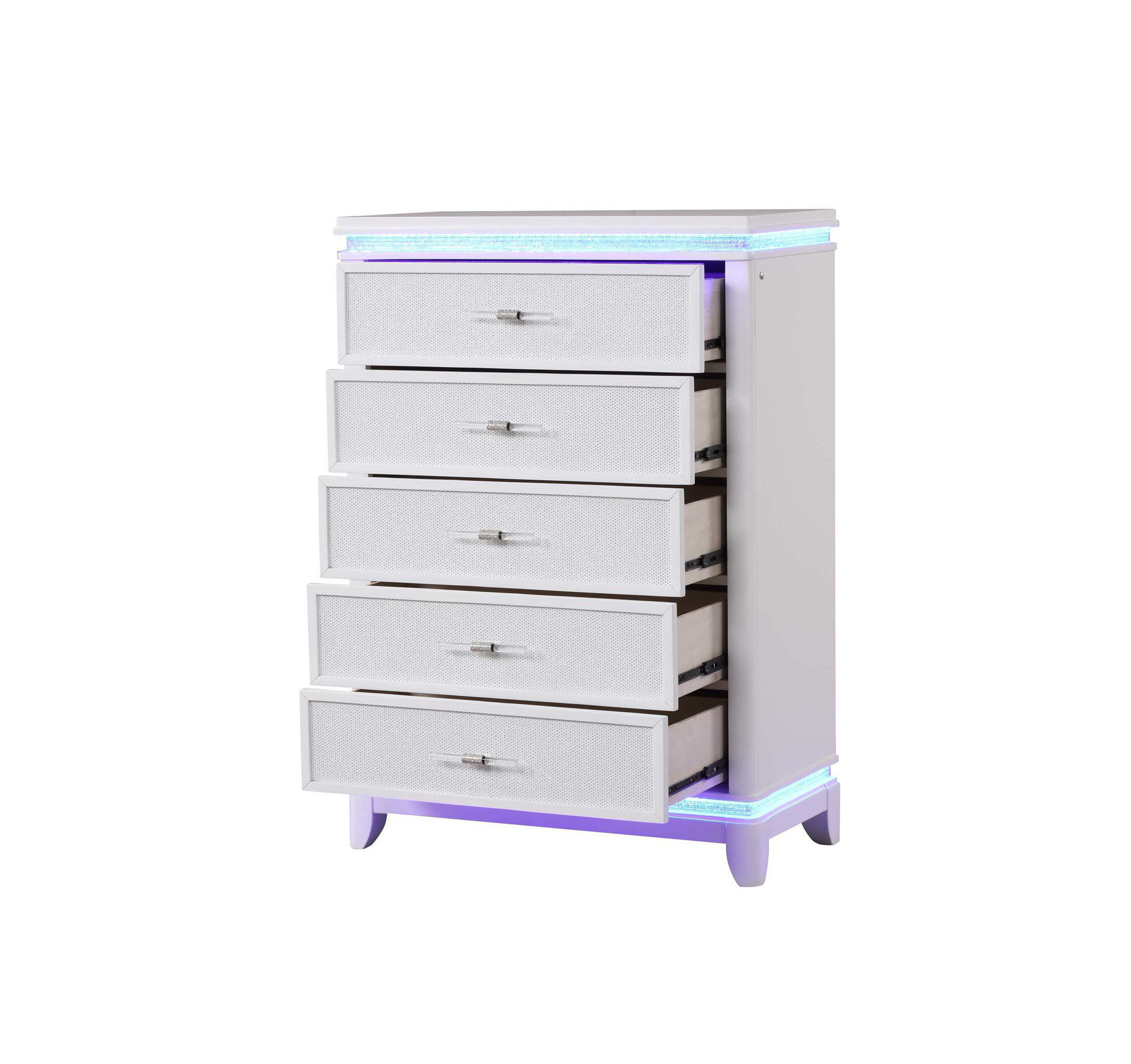 Orren Ellis Modern Style Crystal Like Design 5 Drawer Chest | Wayfair