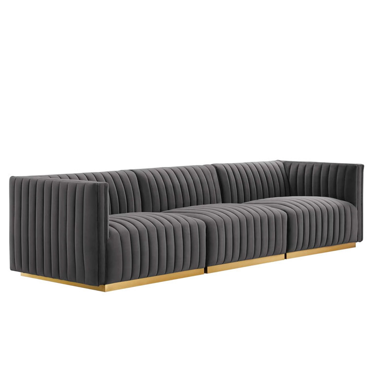 Comfort Design Mats 119'' Velvet Sofa - Wayfair Canada