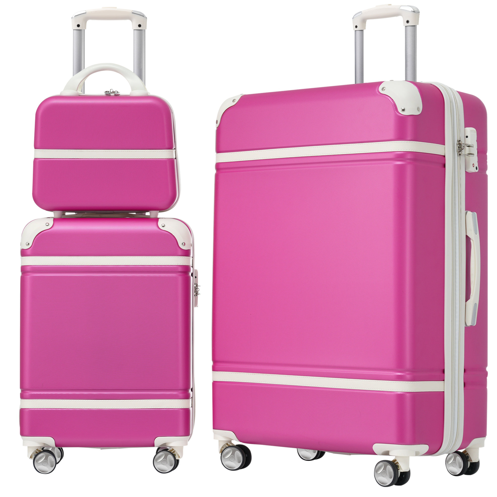 Malsion Homes Ensemble de valises à roulettes Hardshell 3 pièces 20 ...