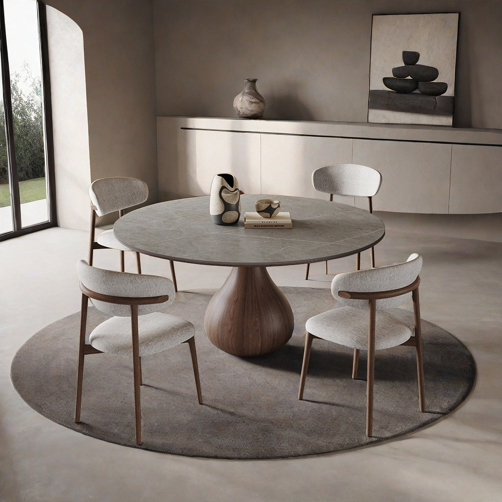 Sleek Surface Designs Modern minimalist table and chair combination ...
