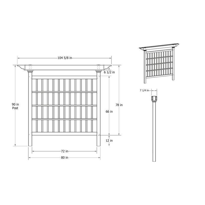 Vita 90'' H x 80'' W Vinyl Colonial Trellis & Reviews | Wayfair