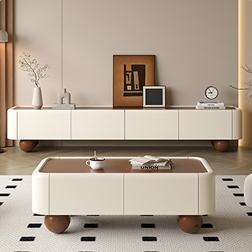 Trentastic Trails Cream TV stand coffee table wide counter top ...