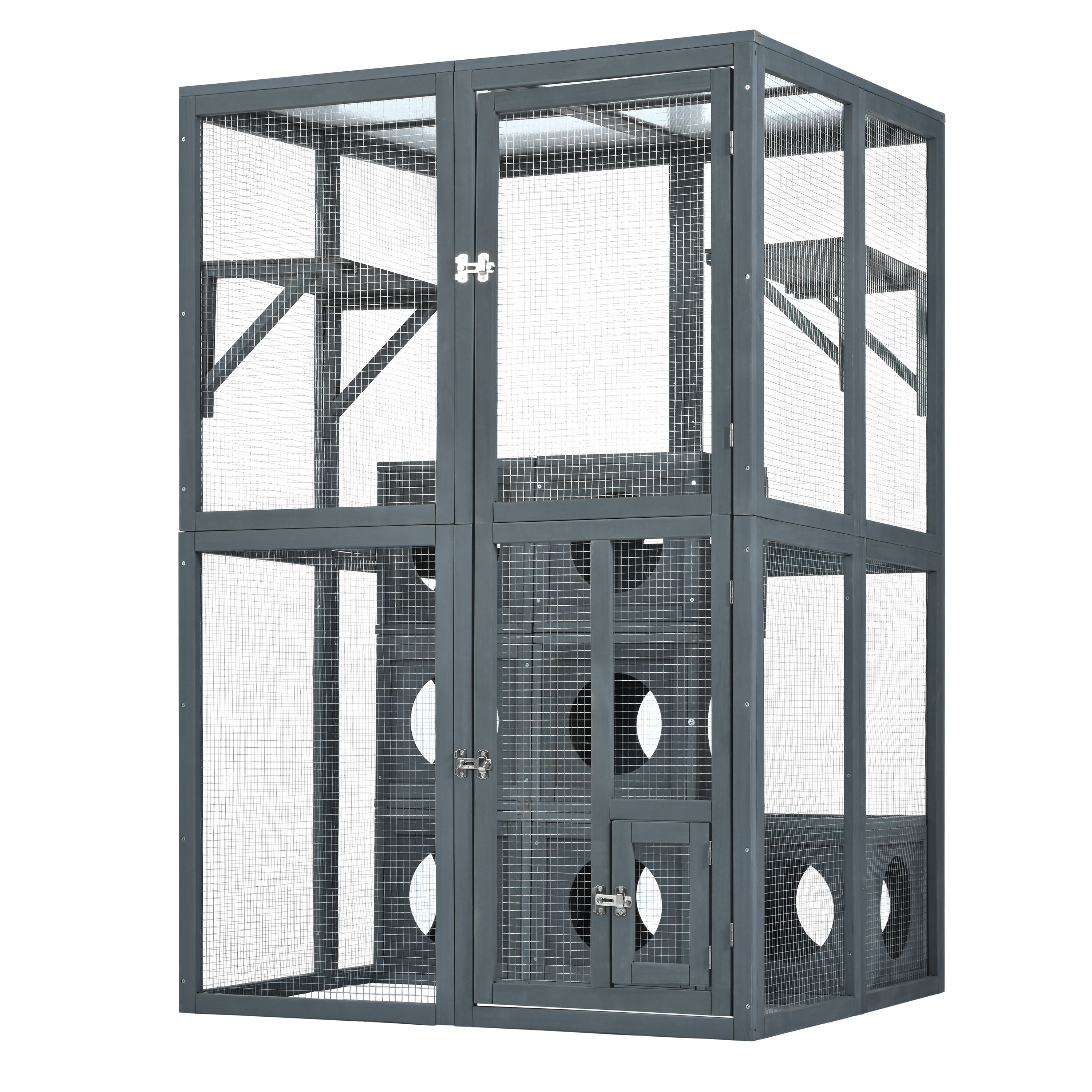 One Allium Way® Outdoor Catio Enclosure with 7 Modular Boxes - Large ...