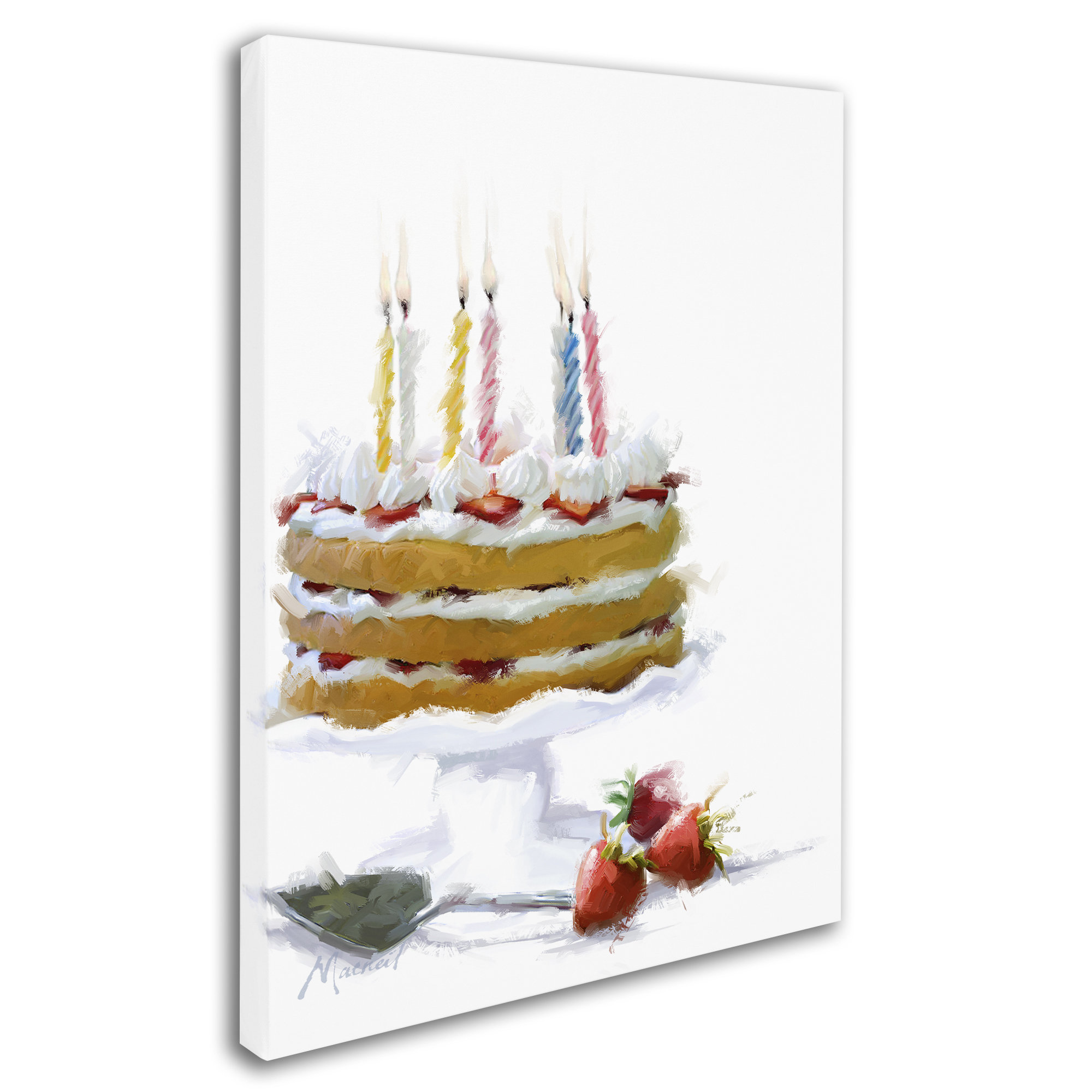 Trademark Fine Art 'Birthday Cake' Print on Canvas | Wayfair