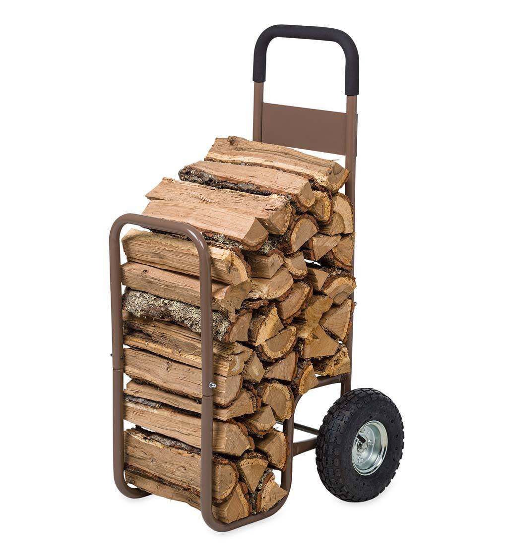 Plow & Hearth Rolling Steel Log Carrier & Reviews | Wayfair