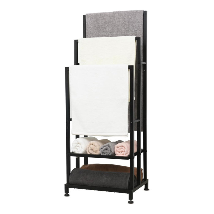 Elaine Mercure Free Standing Towel Rack For Bathroom ，3 Tier Blanket ...
