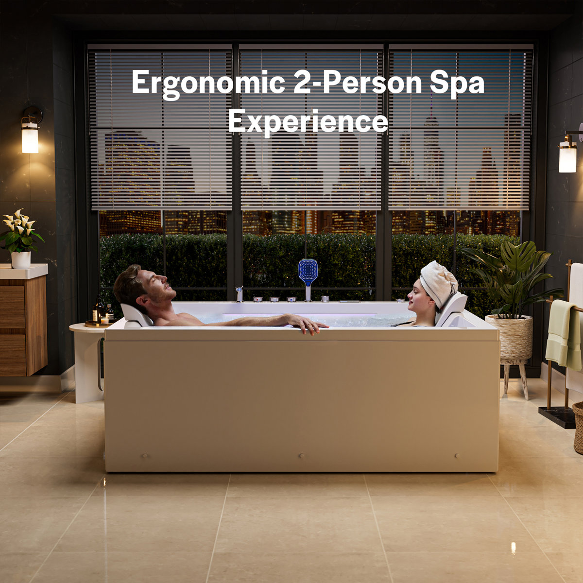 Empava 71 in. x 51 in. Alcove Whirlpool Air Combination Bathtub ...