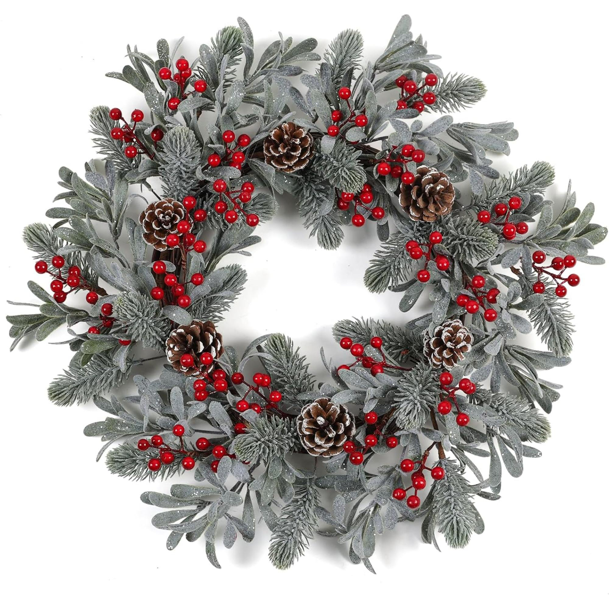 Alcott Hill Artificial Christmas Wreath 20 Inch Christmas Wreaths For ...