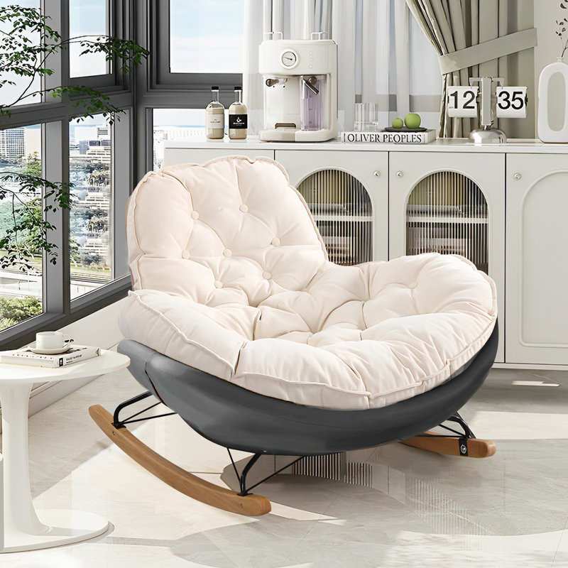 Everly Quinn Alvesta Upholstered Rocking Chair | Wayfair