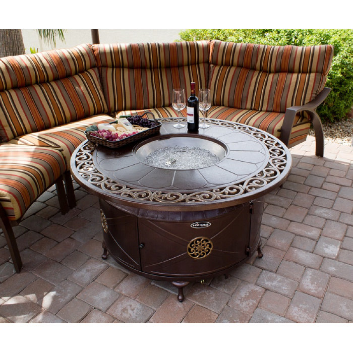 Ebern Designs Sorrels Aluminum Propane Fire Pit Table & Reviews | Wayfair