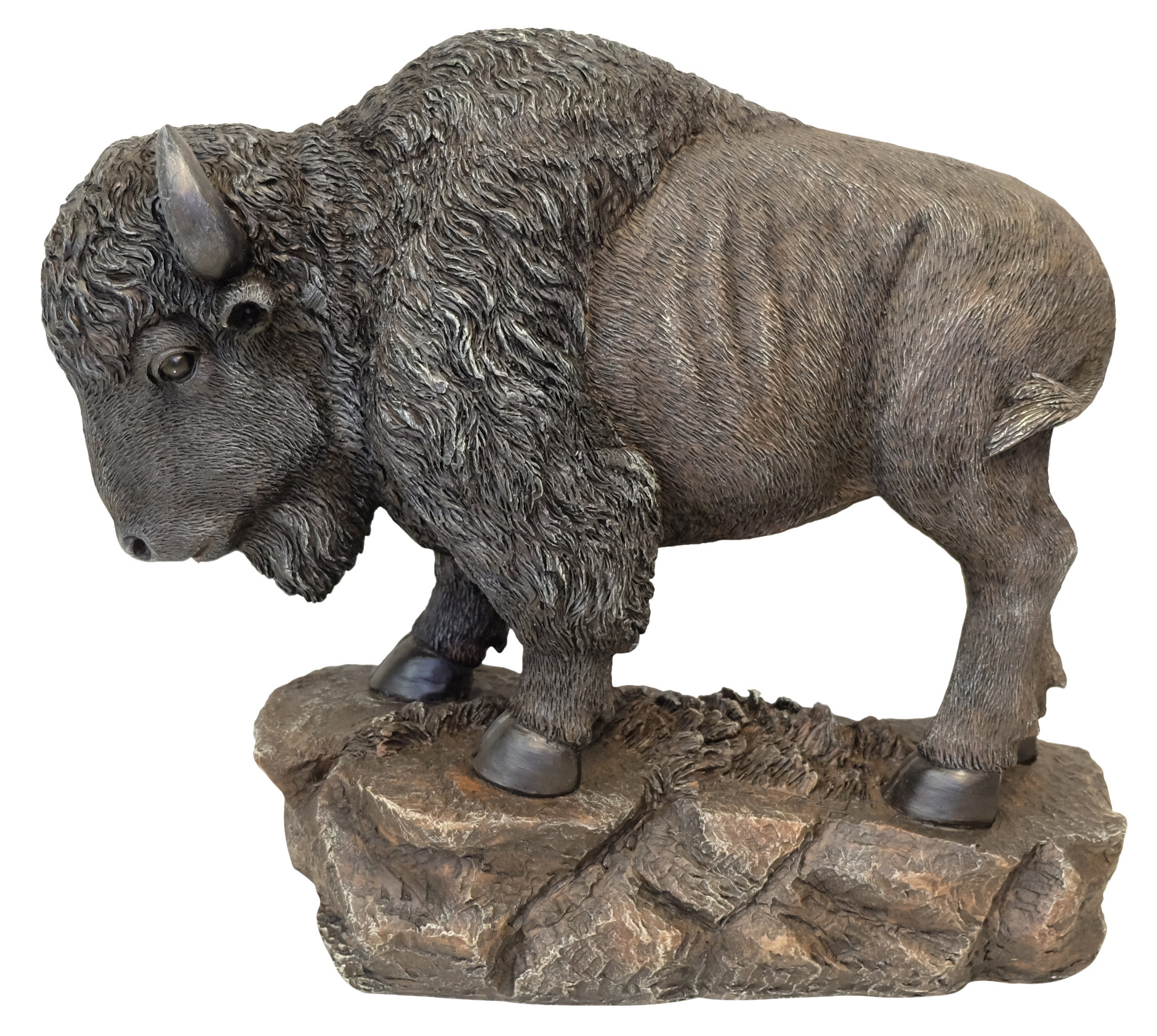 Millwood Pines Polyresin North American Buffalo Bison on Rock Country ...