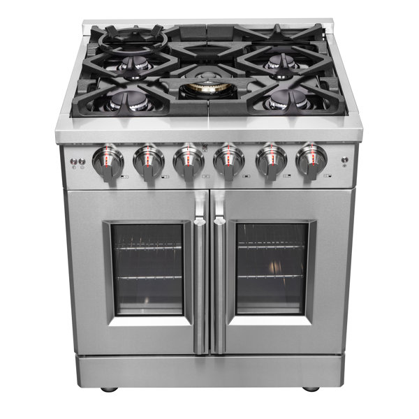 Forno Alta Qualita Massimo 30-Inch French Door Gas Range Stainless ...