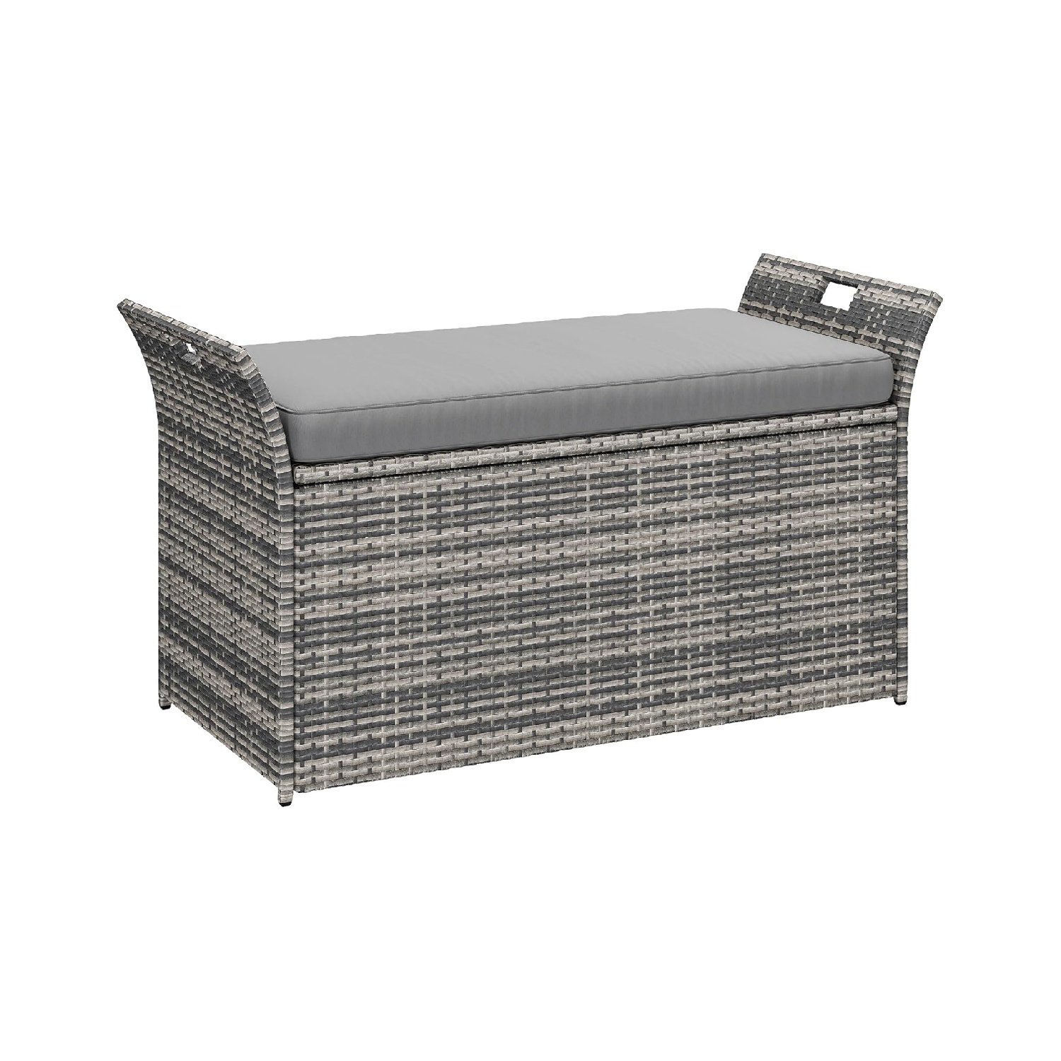 7 Star Marketplace US 90 Gallon Outdoor Wicker Storage Bench With ...