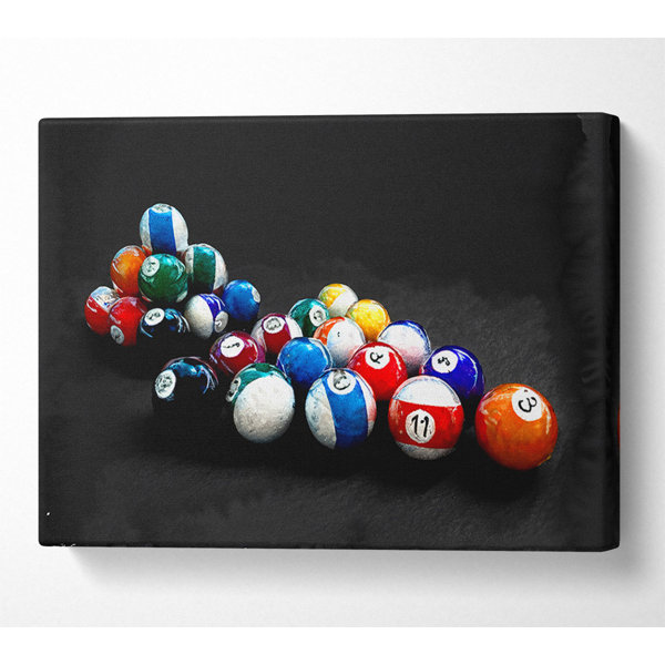 Latitude Run Double Pool Balls - Wrapped Canvas Art Prints | Wayfair.co.uk