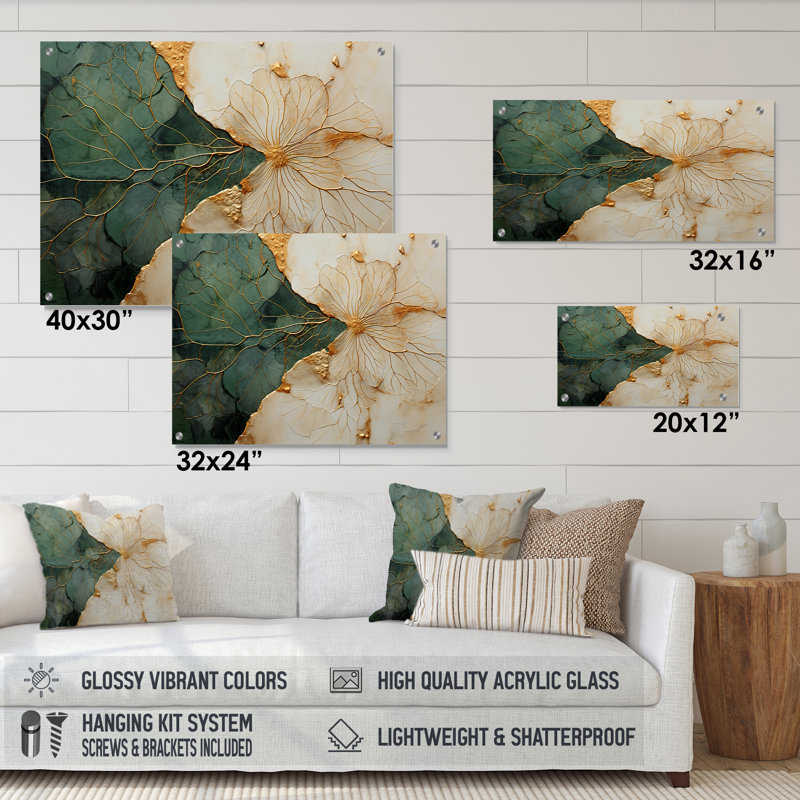 Mercer41 Demetry - Green Gold Minimalism Poteries I - Abstract Spirals ...