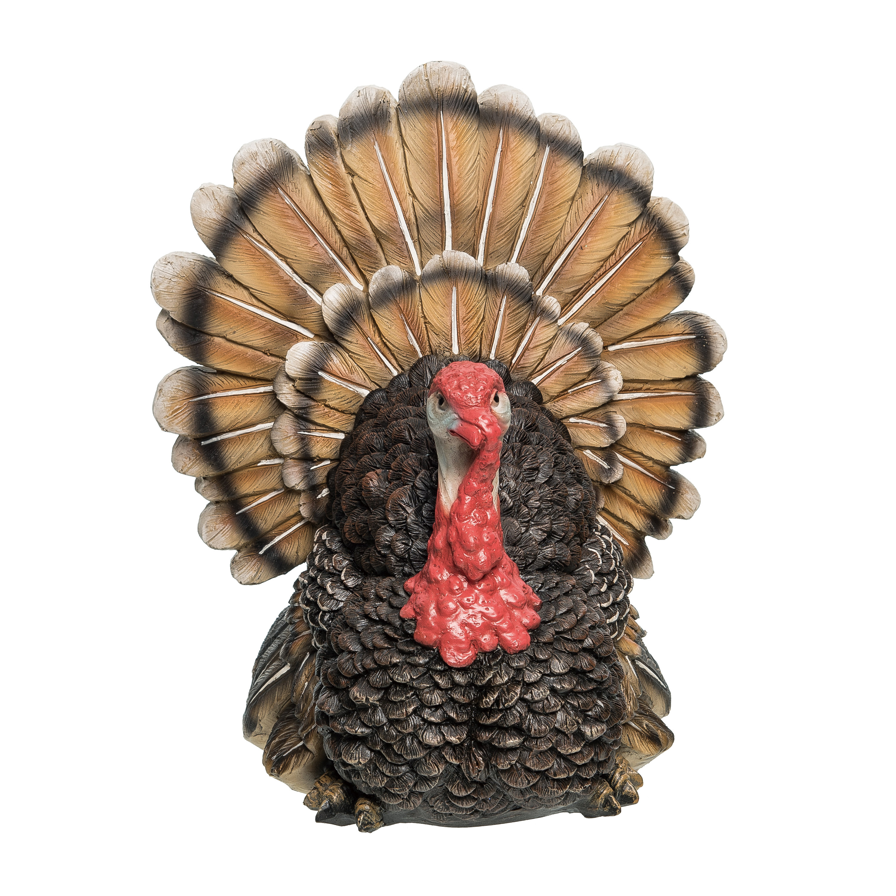 The Holiday Aisle® Resin 10.5 in. Multicolor Harvest Tabletop Turkey ...