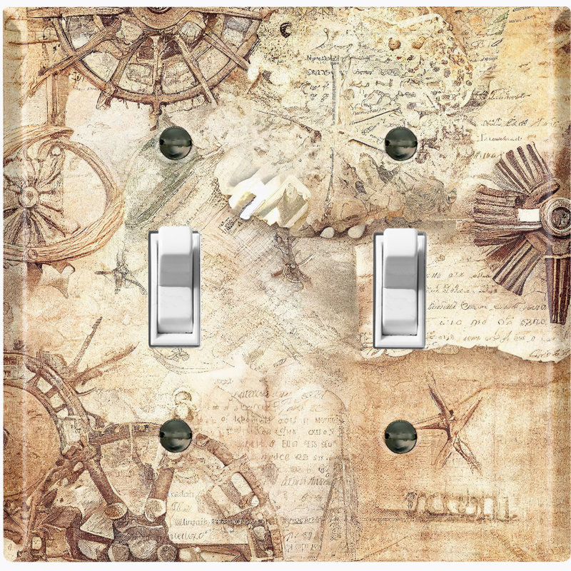 WorldAcc Nautical Themed 2 - Gang Toggle Light Switch Standard Wall ...