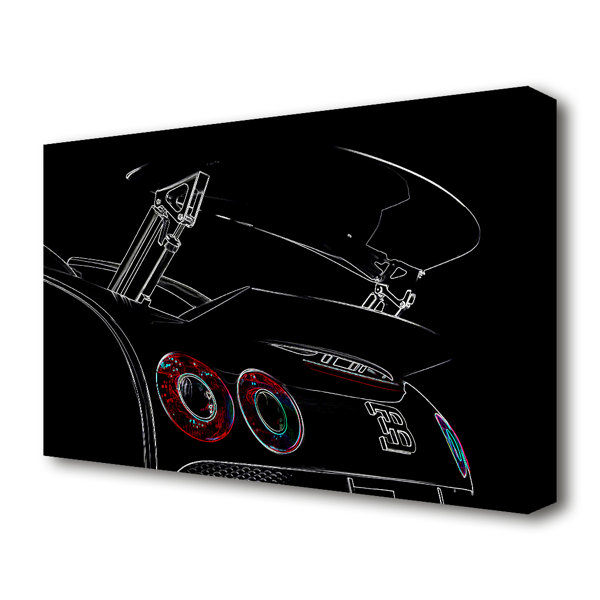 East Urban Home Bugatti Veyron Rear Spoiler Psychedelic - Wrapped ...