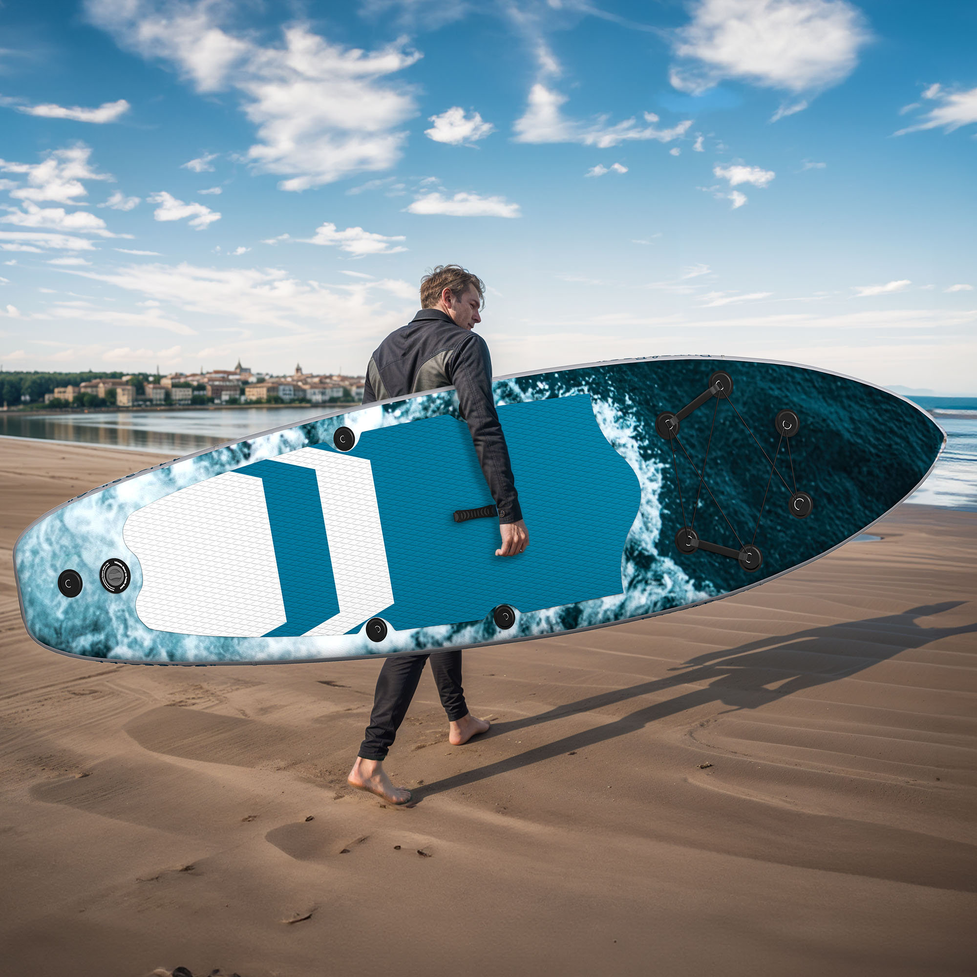Balconera 11 FT Inflatable Stand Up Paddle Board Dark Blue PVC SUP ...